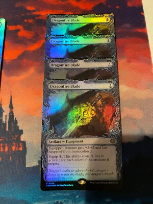 MTG Tarkir Dragonstorm Dragonfire Blade Showcase Foil x 4 | eBay