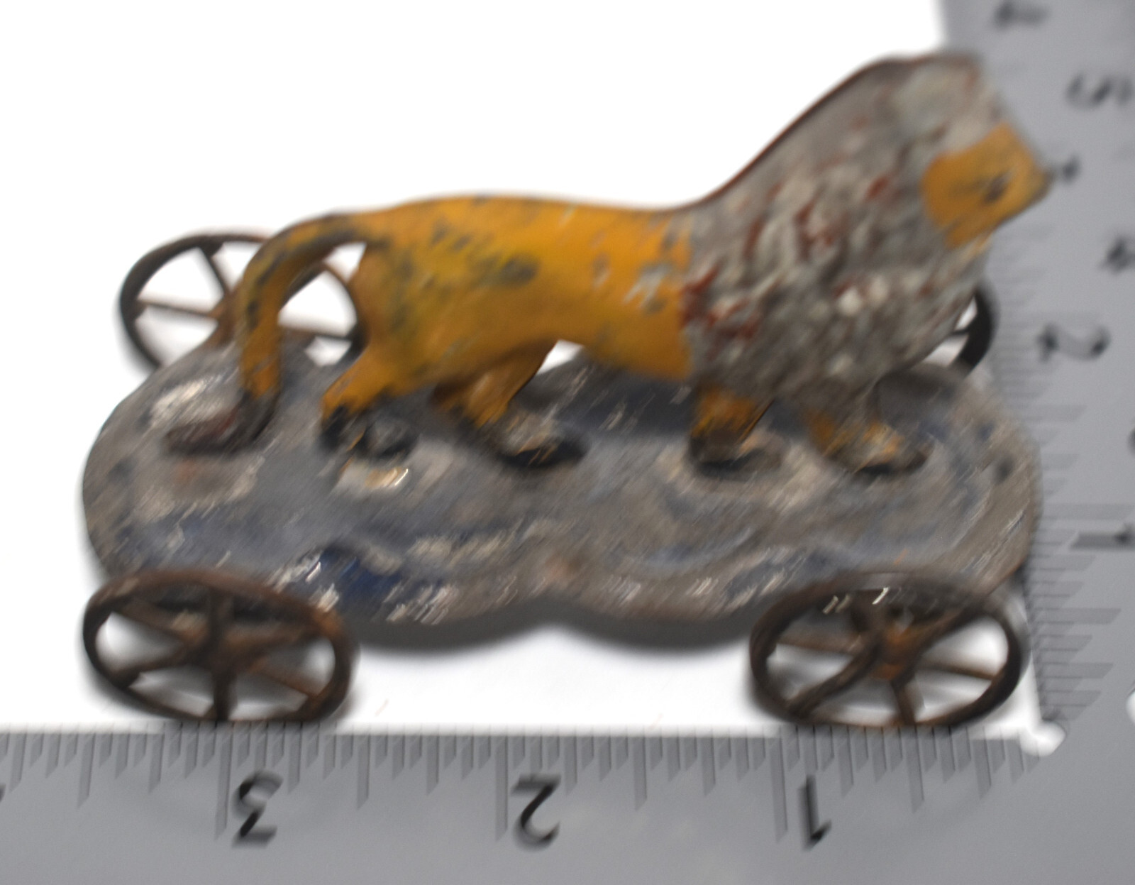 RARE Vintage Antique Early Circus Tin Lion Pull Toy on Platform Cart | eBay