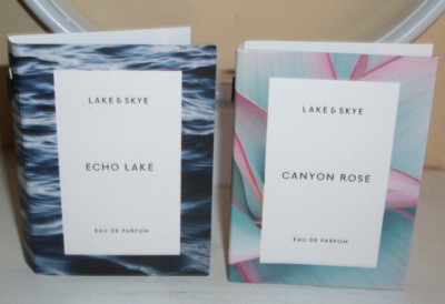 Lake & Skye Perfume Sample Echo Lake & Canyon Rose EDP Samples .04 oz ...