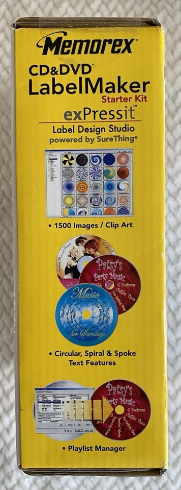 Memorex CD and DVD Label Maker Starter Kit with Label Design Software ...