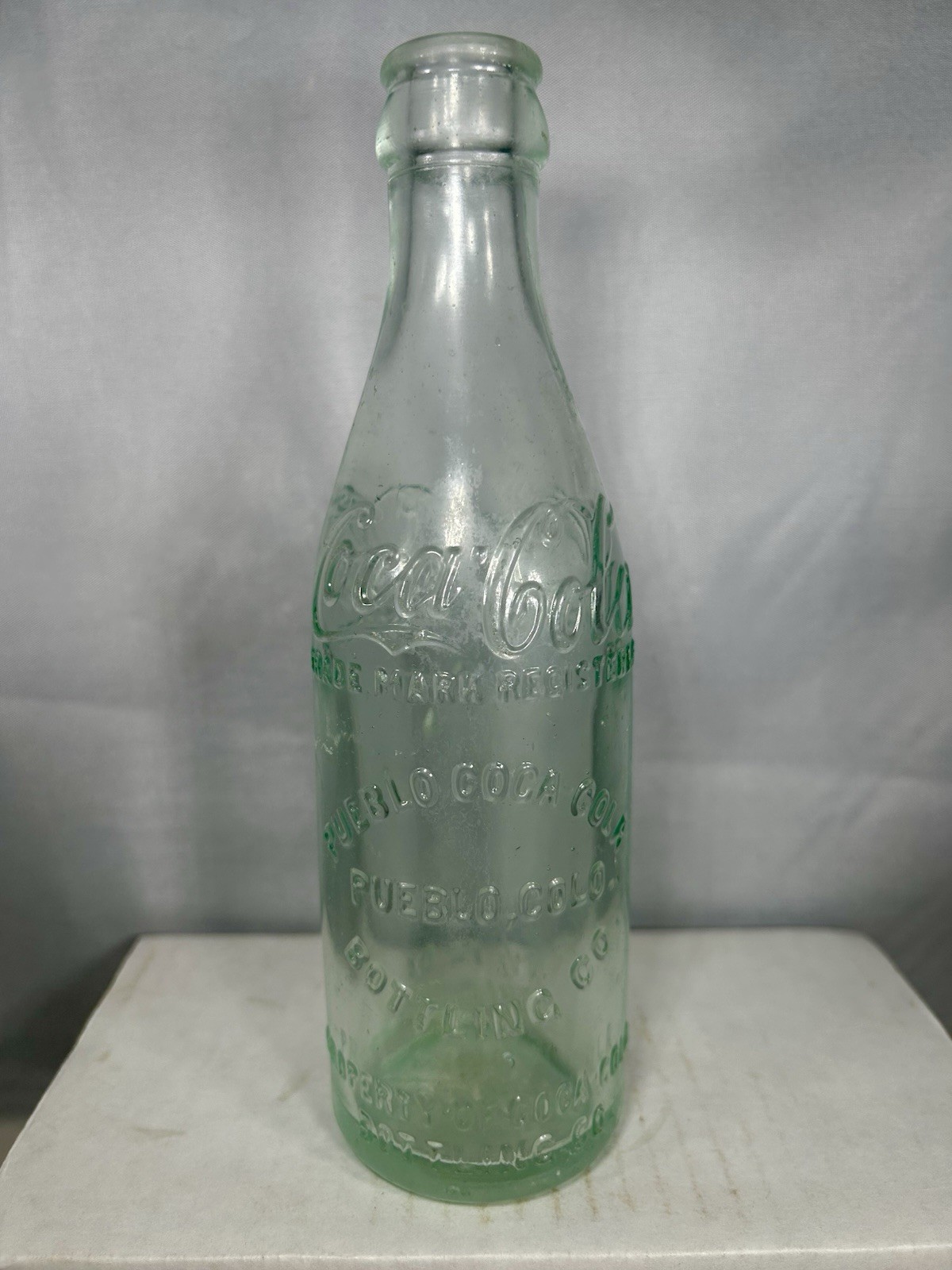 Pueblo Colorado CO Straight Side Aqua Coca Cola Bottle Coke Soda Slug ...
