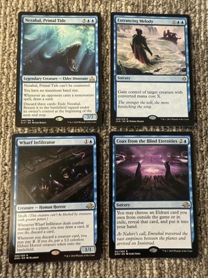 Magic The Gathering MTG Blue Rare Card Lot Nezahal Melody Infiltrator ...