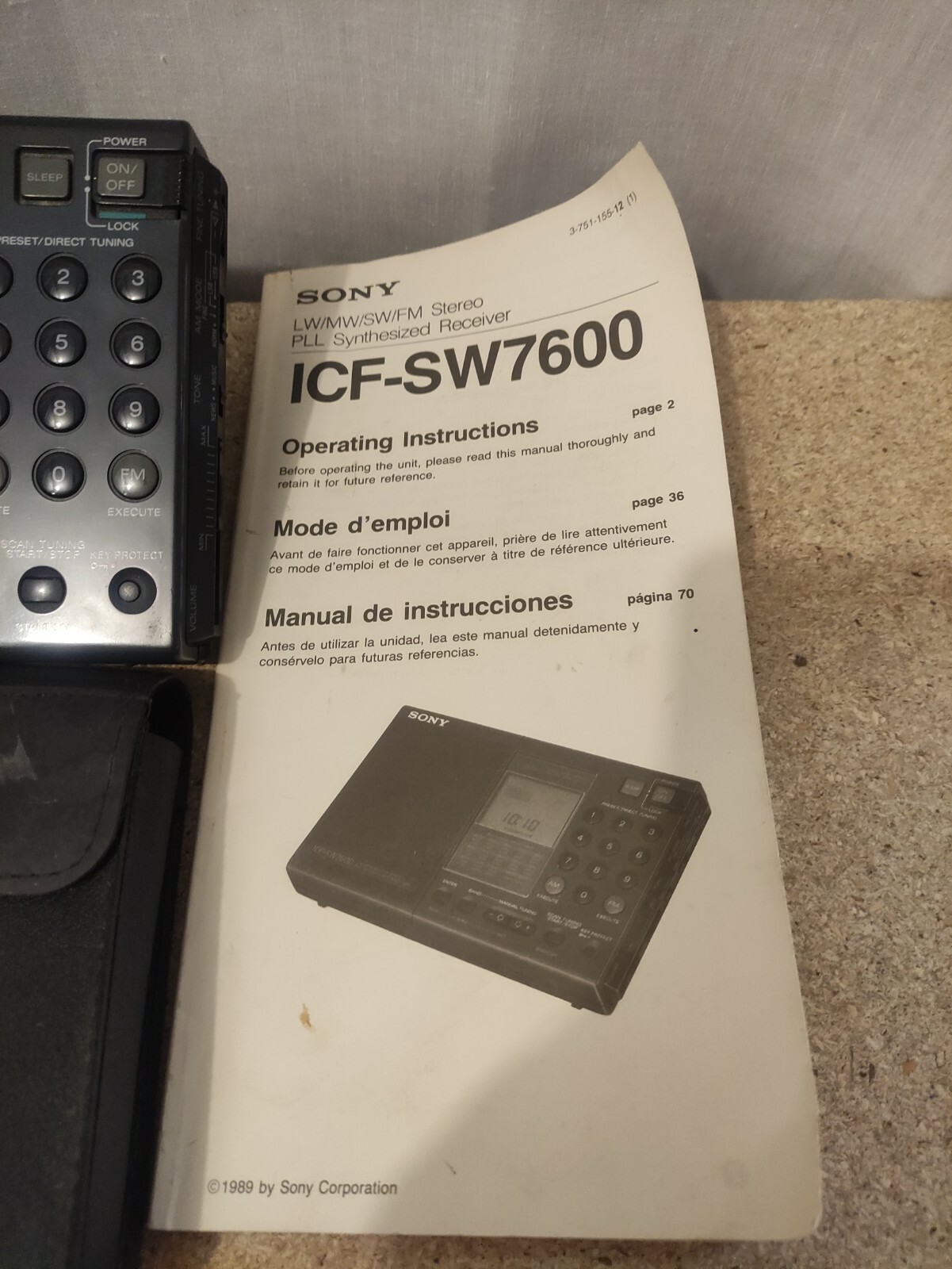 Sony ICF-SW7600 Shortwave, AM/FM/SSB WORLD RECEIVER RADIO VINTAGE (#8 ...