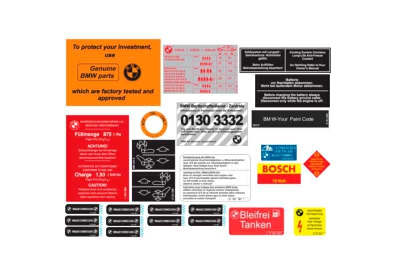 PROFESSIONAL RESTORATION STICKERS SET DECALS FOR BMW E30 316I/318I ...
