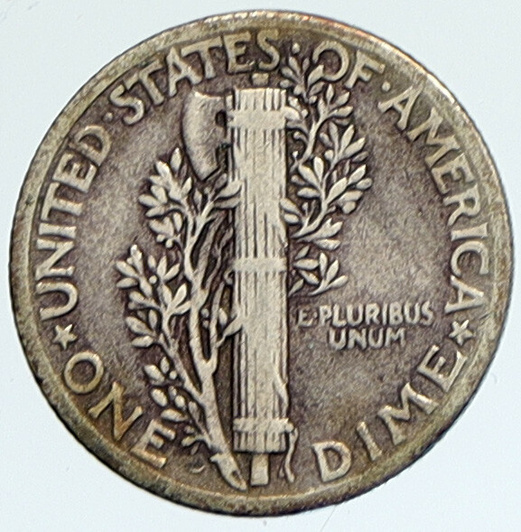 1937 P UNITED STATES Mercury Winged Liberty Head Dime Silver Coin ...