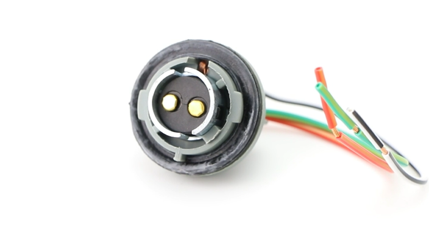 1157 2057 2357 Metal Socket/Base w/ Pigtail Wiring Harness For Turn ...