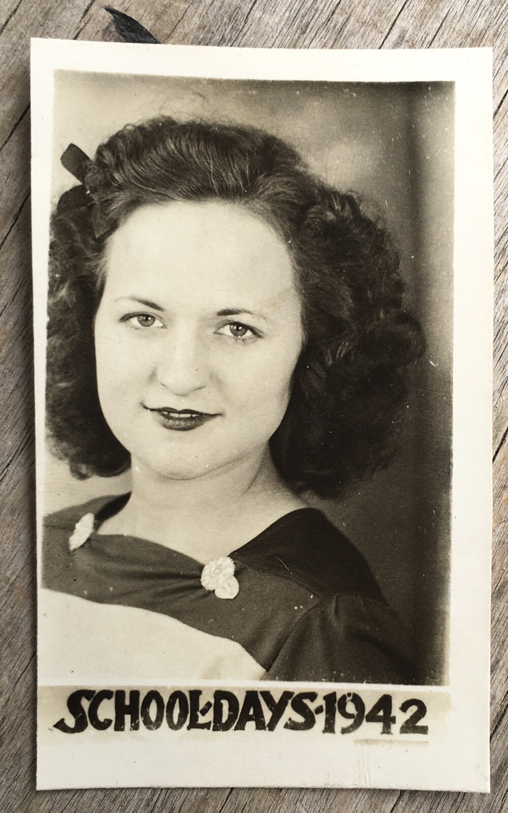 VINTAGE 1942 Vintage School Days Girl Photograph Beautiful PRETTY Young ...
