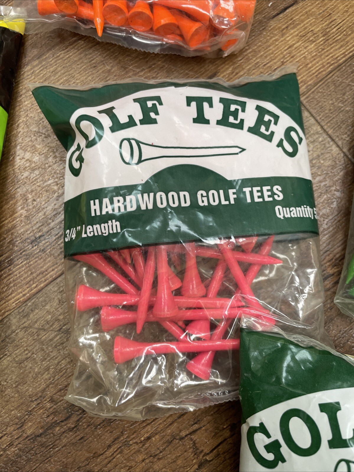 300 Professional Bagged Hardwood Golf Tees Made in USA 6 Color Mix | eBay