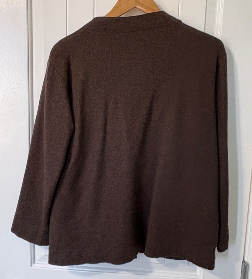 Eileen Fisher Petite Cardigan Womens Size PM Button Up Long Sleeve with ...