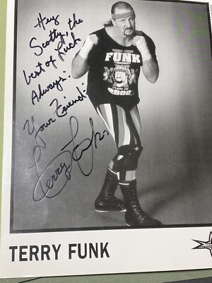 Terry Funk Signed 8x10 Photo Auto Large Signature Sharpie Wrestling ...