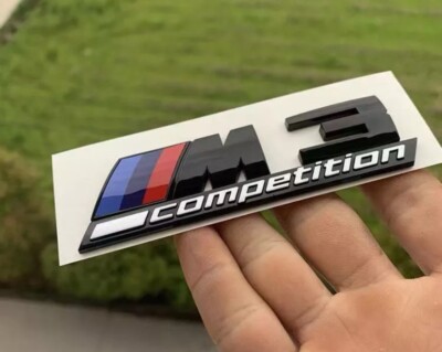 BMW M3 COMPETITION BLACK Emblem Logo | eBay