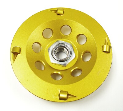 4.5” PCD Cup Wheel - Quarter Round 4-Segment with 5/8"-11 Adapter | eBay