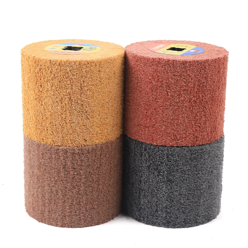 4* Grit 60-180 Abrasive Wire Drawing Wheel Brush Drum Burnishing ...