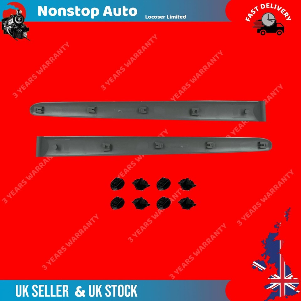 2X REAR DOOR MOULDING PANEL TRIM STRAP PAINTABLE FITS PEUGEOT 206 ...