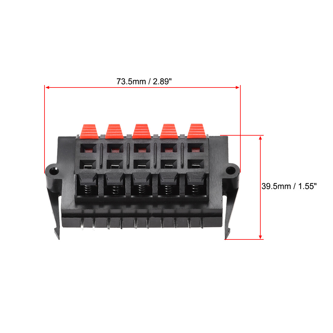 Speaker Terminal 2 Row 8 Way Spring Clip Push Release Connector Audio ...