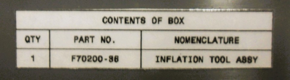 BOEING / FARWEST AIRCRAFT INC F70200-35 Inflation Tool - Strut | eBay