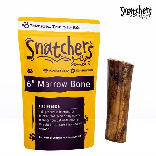 All-Natural Smoked Bone Marrow Dog Chew - Long-Lasting Beef Bone Treat ...