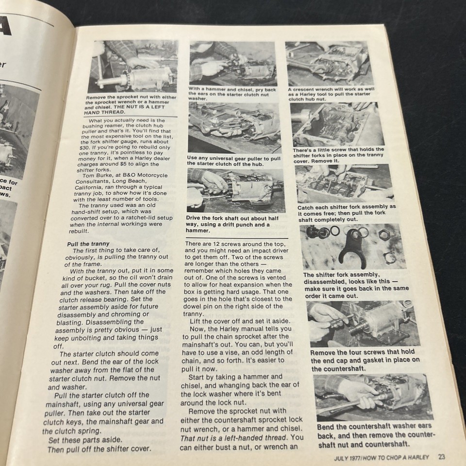 Chopper Magazine July, 1977 How To Chop A Harley | eBay