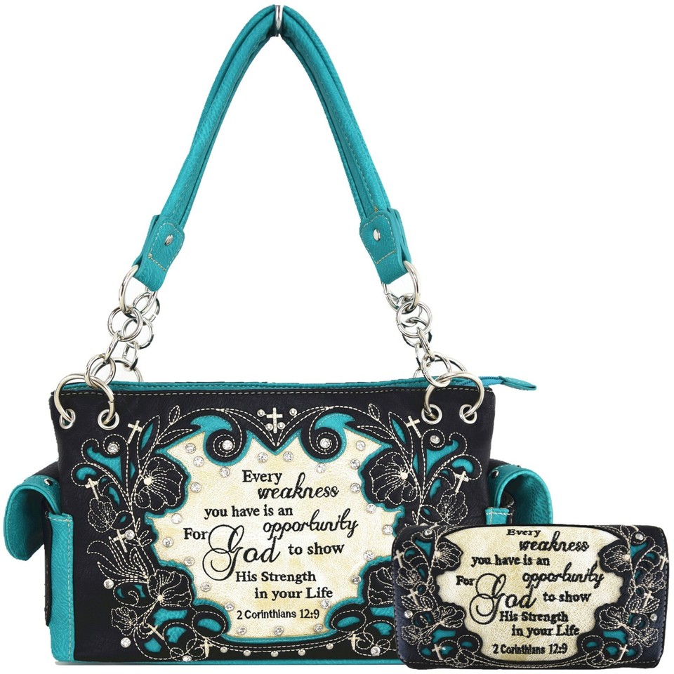 Scripture Bible Verse Western Purse Country Handbag Women Shoulder Bag ...
