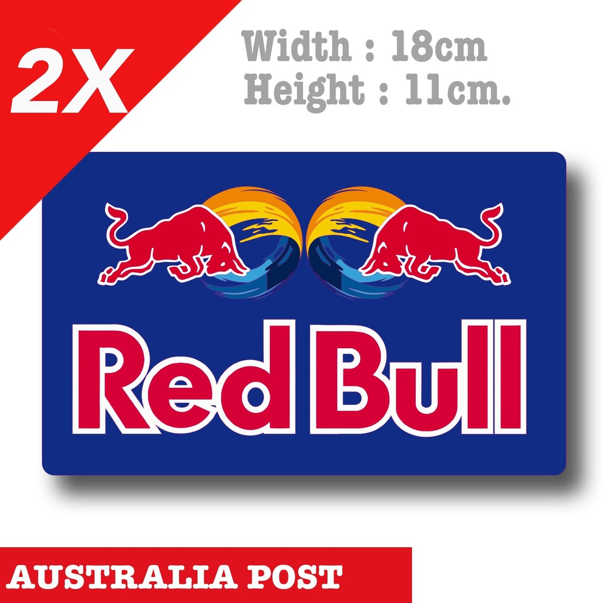 Red Bull Logo Sticker RED BULL X FIGHTERS Stickers/decals X 2