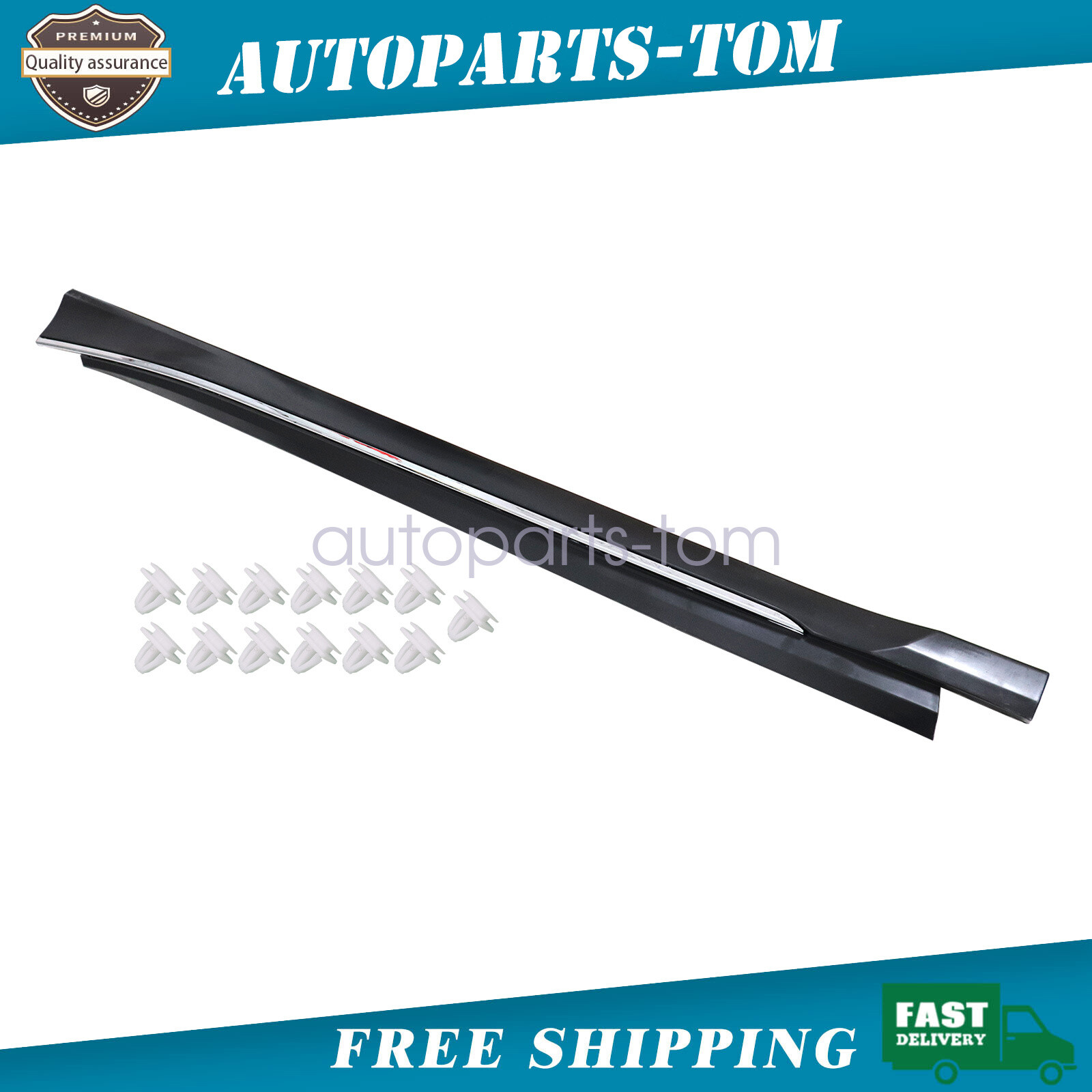 FOR 2018-22 HONDA ACCORD SEDAN LEFT SIDE ROCKER PANEL MOLDING BLACK ...