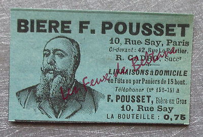 Publicité BIERE POUSSET CADRO advert 1898 | eBay