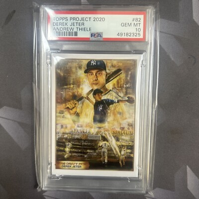 2020 Topps Project 2020 DEREK JETER BY ANDREW THIELE #82 PSA 10 GEM MT ...