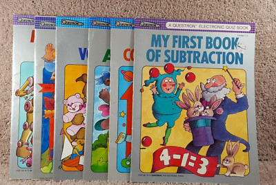 1985 A Questron Electronic Educational Six Activity Learning Workbooks ...