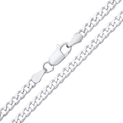 Sterling Silver 925 Solid 3mm Curb Chain 16 18 20 22 24 26 30
