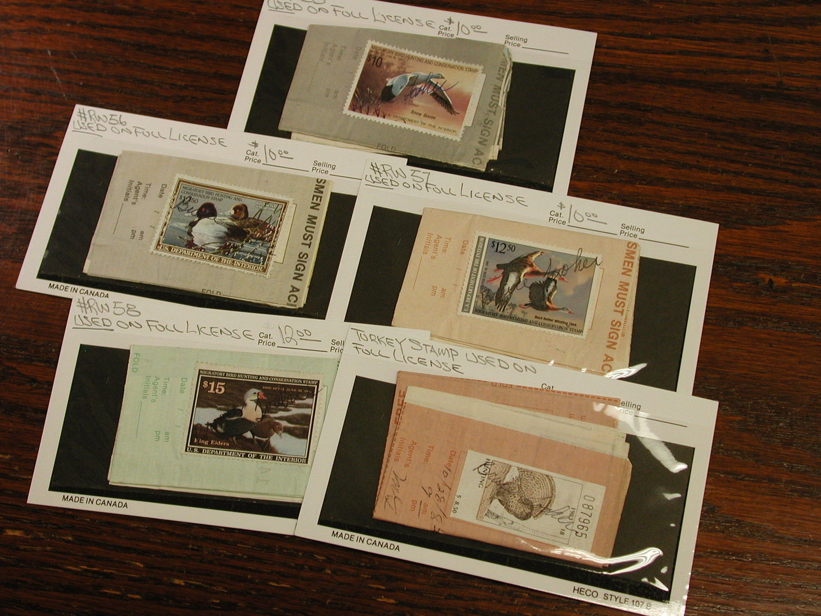 U.S. Hunting Licenses with Duck Stamps lot of 20 Used | eBay