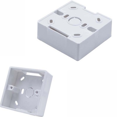 86mm x 86mm x 33mm White PVC Single Gang Mount Back Box for Wall Socket ...