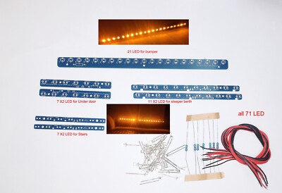 LED light f 1/14 king grand hauler DIY Bumper Under door steps and ...