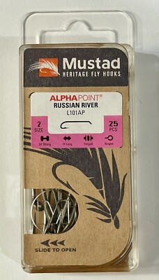 (25) MUSTAD RUSSIAN RIVER SALMON HOOKS. FLY TYING KENAI COHO. ALPHA ...