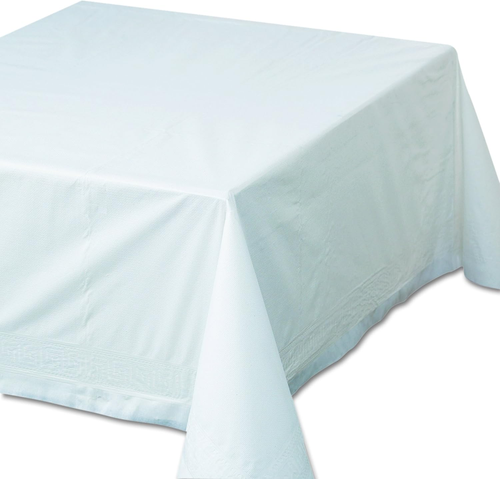 Tissue/Poly Tablecovers, 72" X 72", White, 25/Carton | eBay