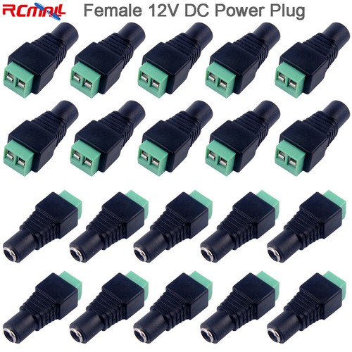 20pcs Female DC 12V Power Plug Connector 5.5x2.1mm Screw Terminal Block ...