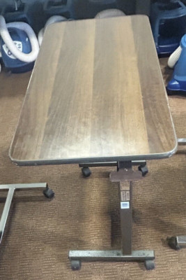 Medline Overbed Mobile Table - Walnut | eBay