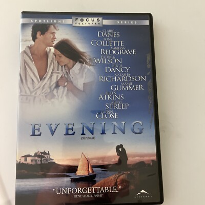 Evening DVD THE MOVIE CrEpuscule Vanessa Redgrave , Claire Danes Toni Collette | eBay