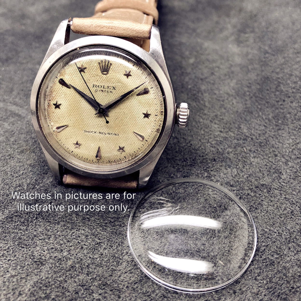 Dome Plastic Crystal for Vintage Rolex 6282 Oyster Men's Watch Plastic ...
