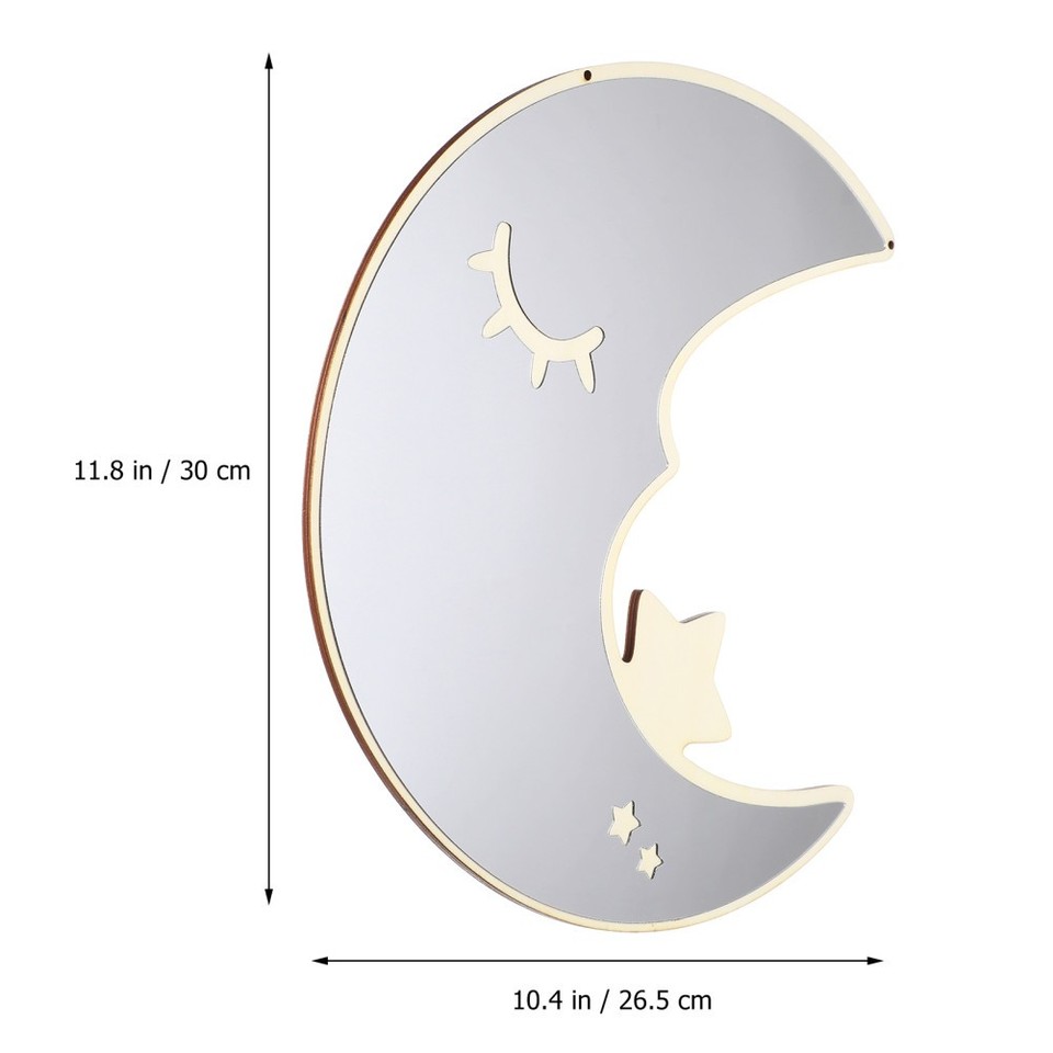 Moon Wall Stickers Phase Mirror Children Room Acrylic Creative Wall ...