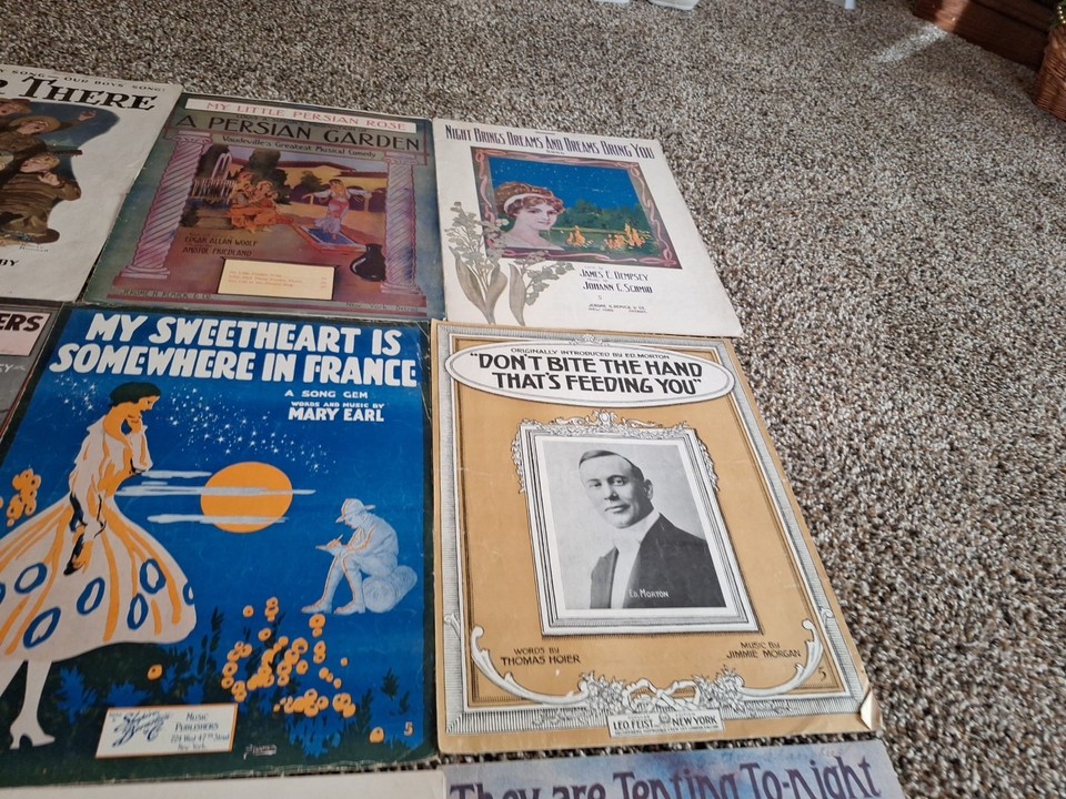 Lot of 15 Vintage Sheet Music Song Books Folio's Late 1800s, Early ...