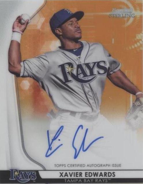 2020 Bowman Sterling - Prospect Autographs Xavier Edwards #BSPA-XE ...