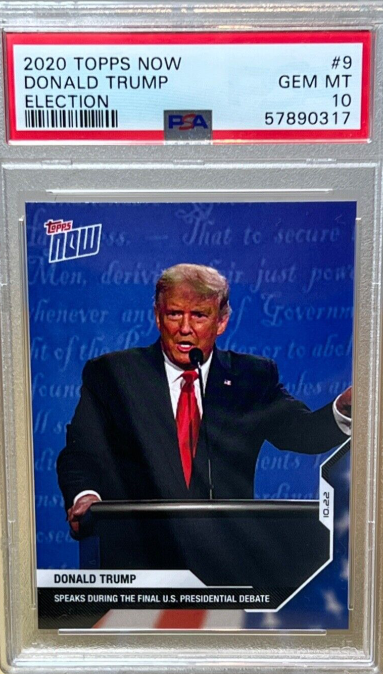 DONALD TRUMP 2020 TOPPS NOW PSA 10 ELECTION FINAL DEBATE PRESIDENT CARD ...