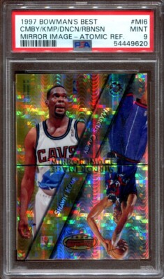 1997 Bowmans Best Tim Duncan Mirror Image Atomic Refractor RC PSA 9 | eBay