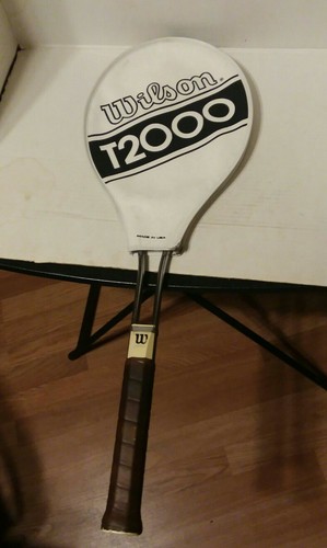 Vintage T2000 Wilson Tennis Racket & Case Stainless Steel MADE IN USA ...