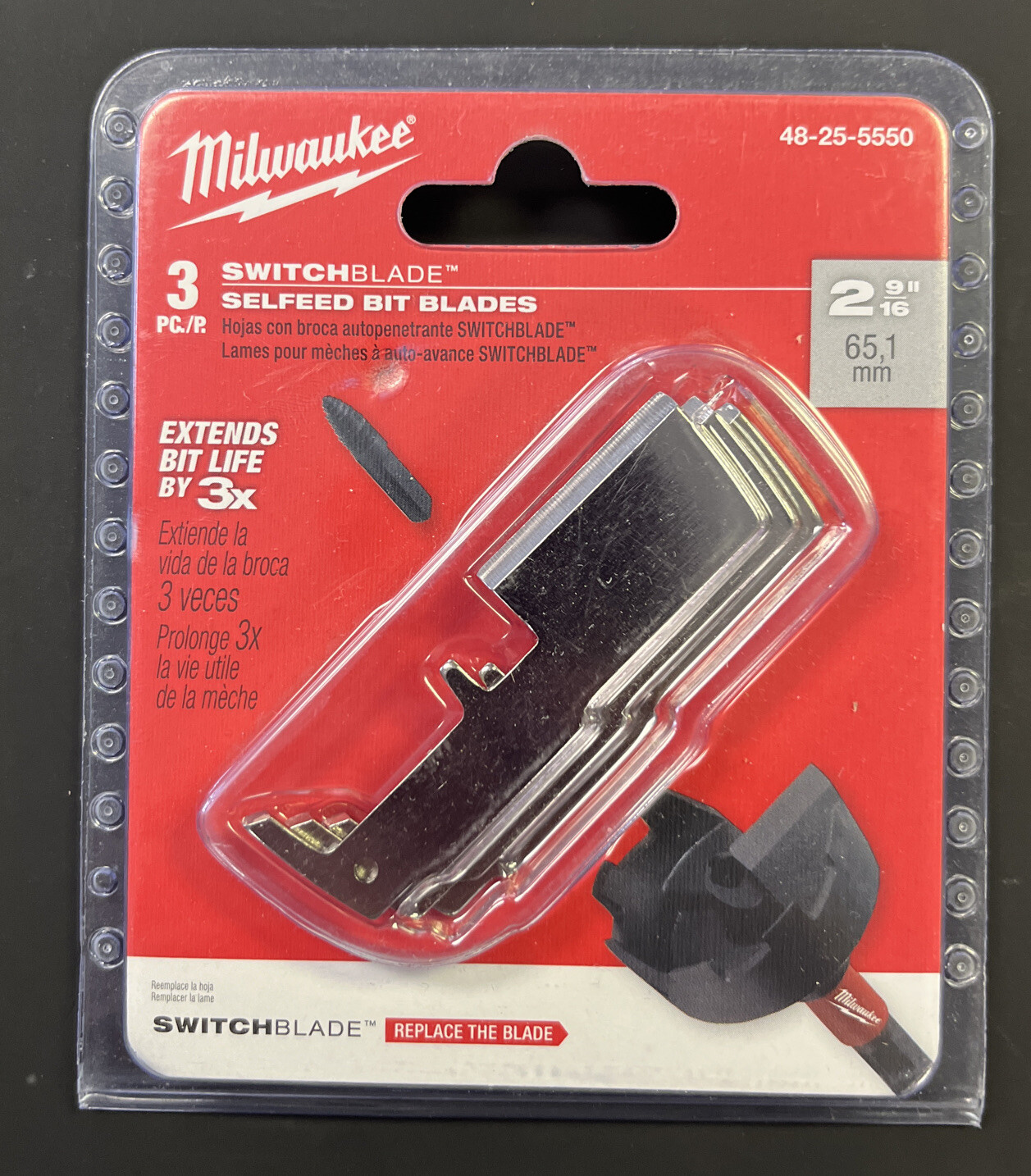 Milwaukee 48-25-5550 Switchblade Self-Feed Bit Blades 3pc | eBay