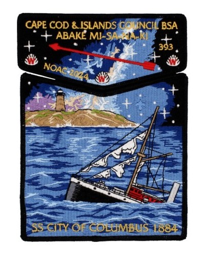 OA ABAKE 393 BSA CAPE COD 2024 NOAC FLAP 2-PATCH SS CITY OF COLUMBUS ...