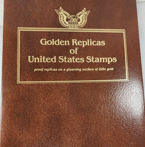 Golden Replicas Of United States Stamps 22k Gold Binder Of 56 Stamps | eBay