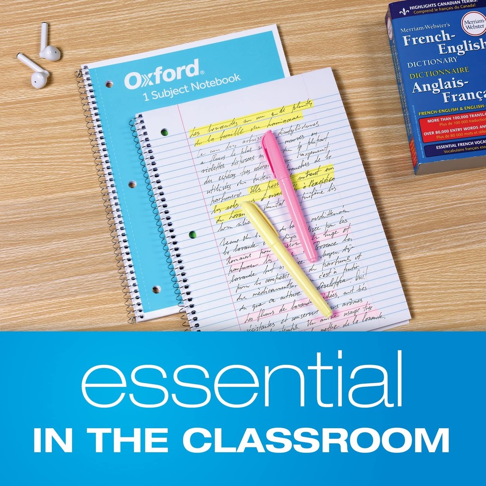 Oxford Spiral Notebook 12 Pack Bulk College Ruled Spiral Notebooks for ...