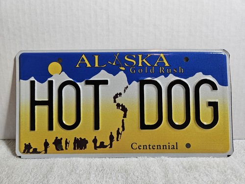 Vintage 2015 Alaska " HOT DOG " Vanity License Plate | eBay