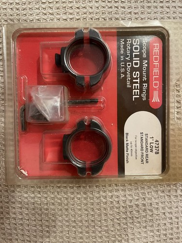 Redfield Scope Mount Rings Solid Steel 47378 1" Low | eBay